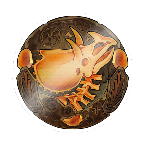 [CLOSED] Team Fossils Glow In The Dark Sticker – Art Fight